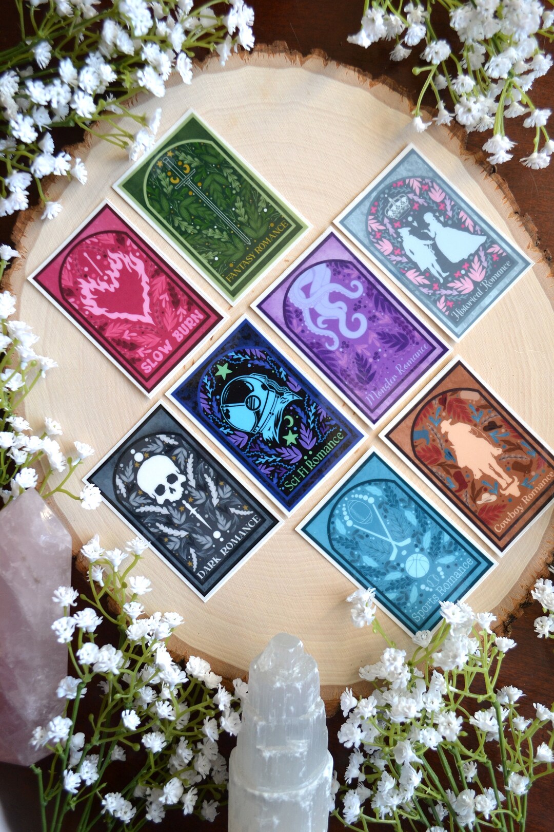 Romance Genres CLEAR Vinyl Stickers || Waterproof, Weatherproof ...