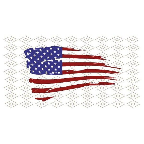 Distressed Color American Flag | Etsy