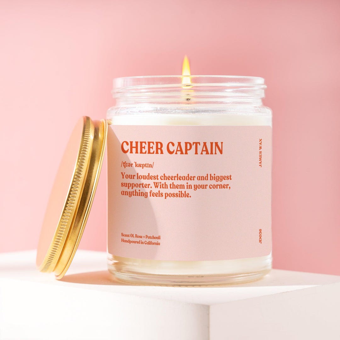 Cheer Captain Gift Definition Candle Thoughtful Candle for Cheerleaders ...