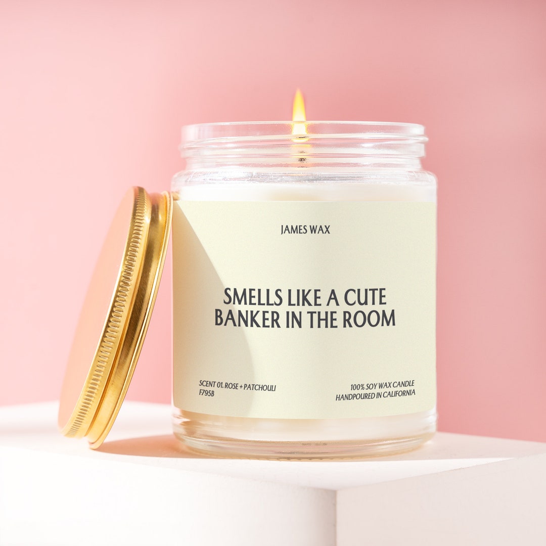 Cute Banker Gift Cute Banker in the Room Custom Candle Finance ...