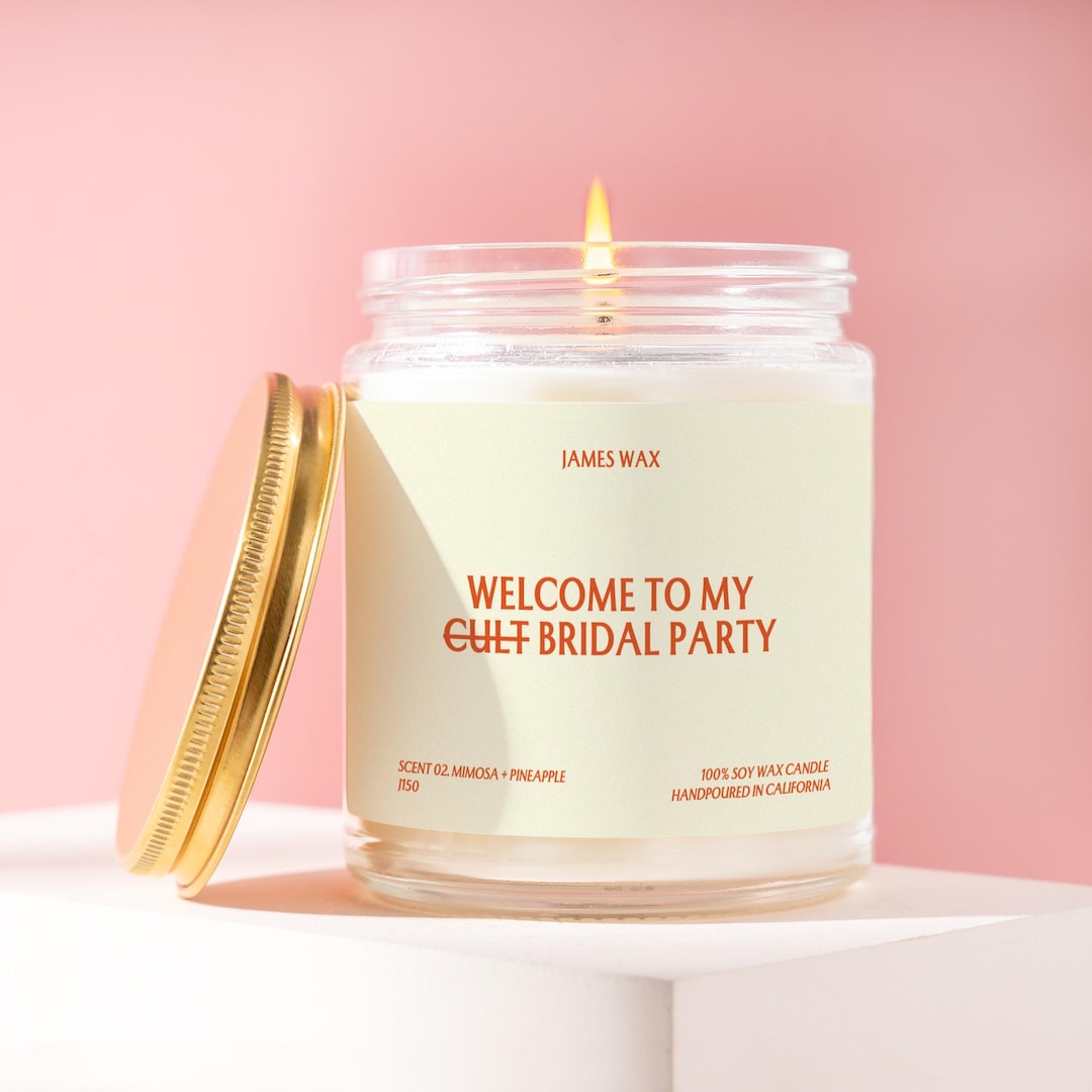 Bridal Party Gift Funny Candle Welcome to My Cult Bridesmaid Proposal ...