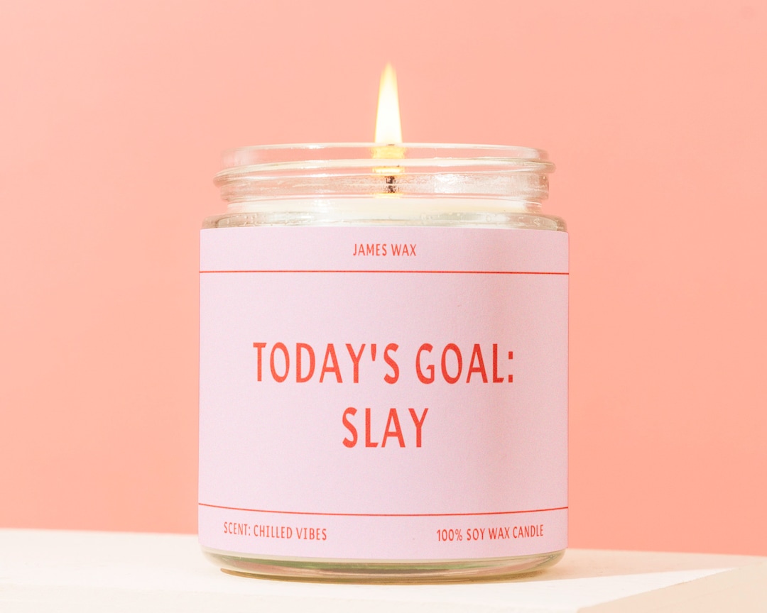 Today's Goal: Slay Funny Candle 100% Soy Candle Vegan Clean Hand-poured ...