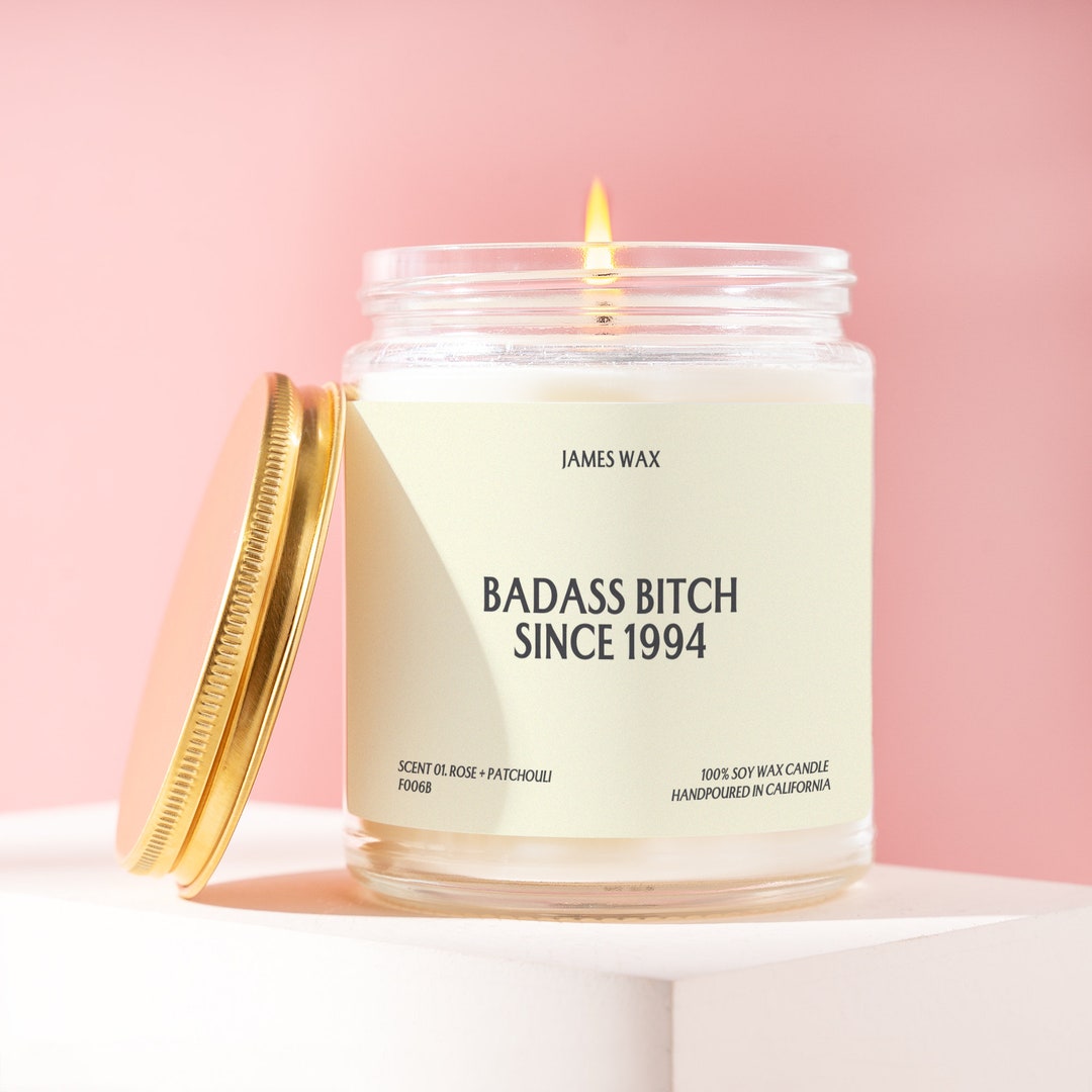 30th Birthday Gift Badass Bitch Since 1994 Custom Candle 30th Birthday Gift Badass Bitch Since 1994 Custom Candle