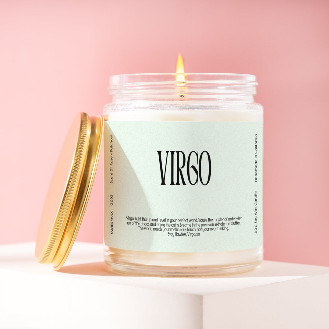 Virgo Gift Zodiac Sign Candle Astrology Charm Gift Funny Personalizable ...