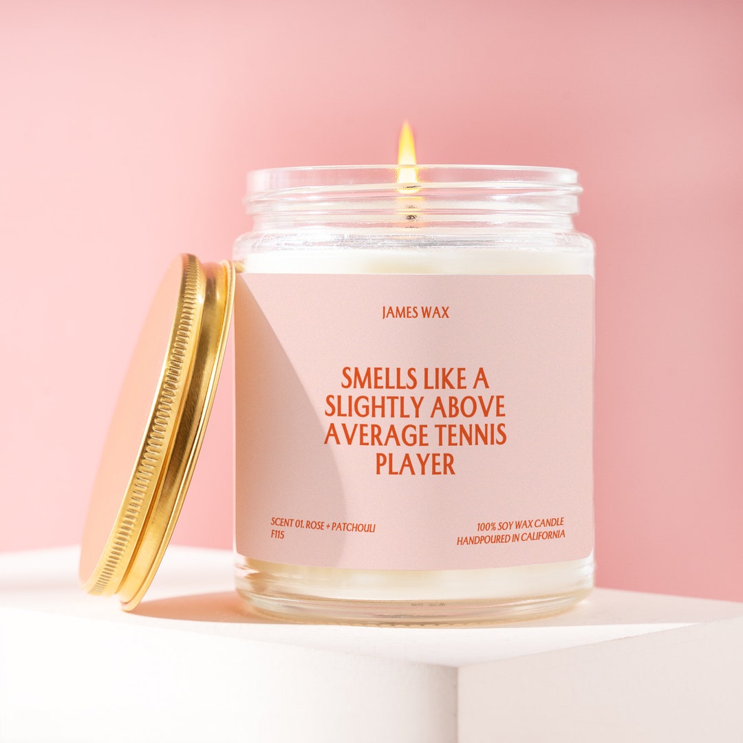 Funny Tennis Gift Above Average Tennis Player Custom Candle Unique ...