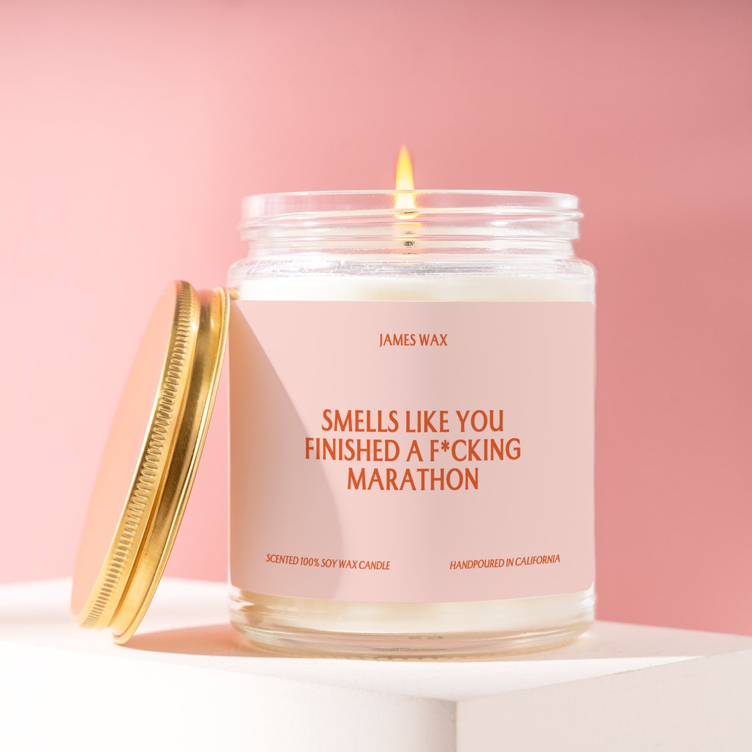 Personalized Marathon Gift, Marathon Finish Candle, Fitness, Endurance ...