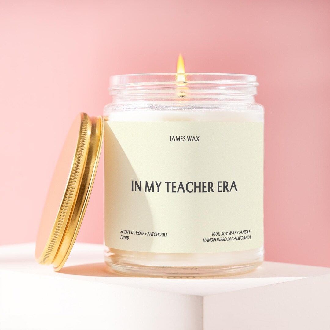Teacher Gift in My Teacher Era Candle Handmade Educator Gift School ...