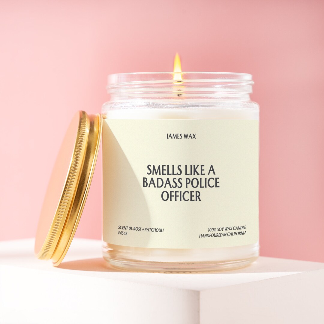 Police Officer Gift Badass Police Officer Custom Candle Funny Unique ...