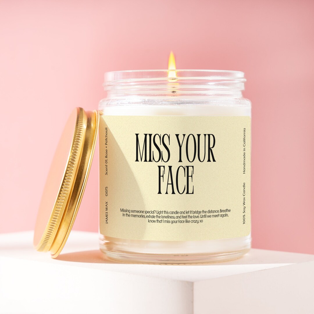 Missing You Gift Funny Candle for Long Distance Miss Your Face Candle ...