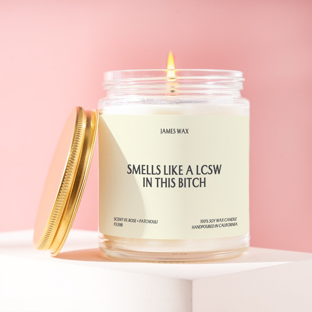 LCSW Gift LCSW in This B*tch Custom Candle Social Work Funny Unique ...
