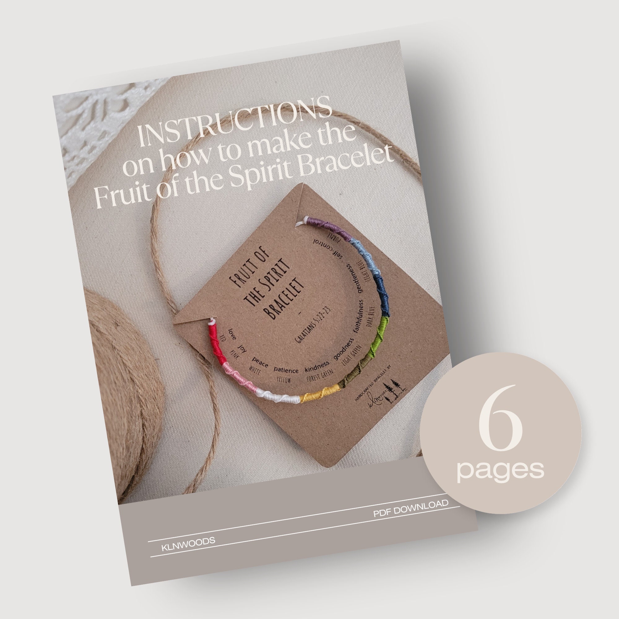 Instructions / Tutorial to Make the Fruit of the Spirit Bracelet, Diy ...