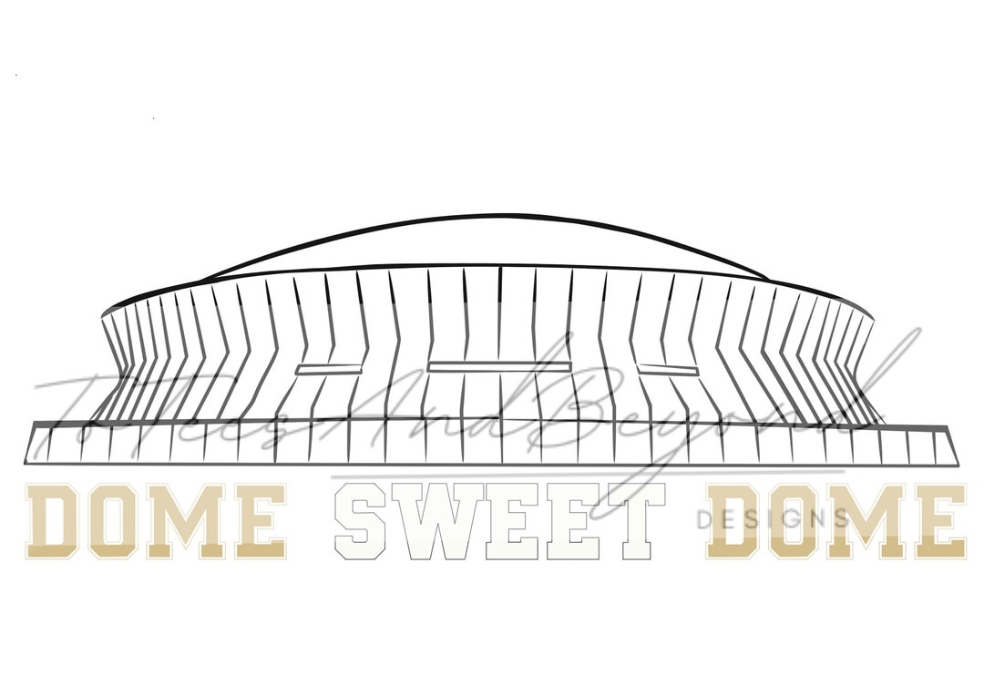 New Orleans Dome Sweet Dome Adjusted PNG - Etsy