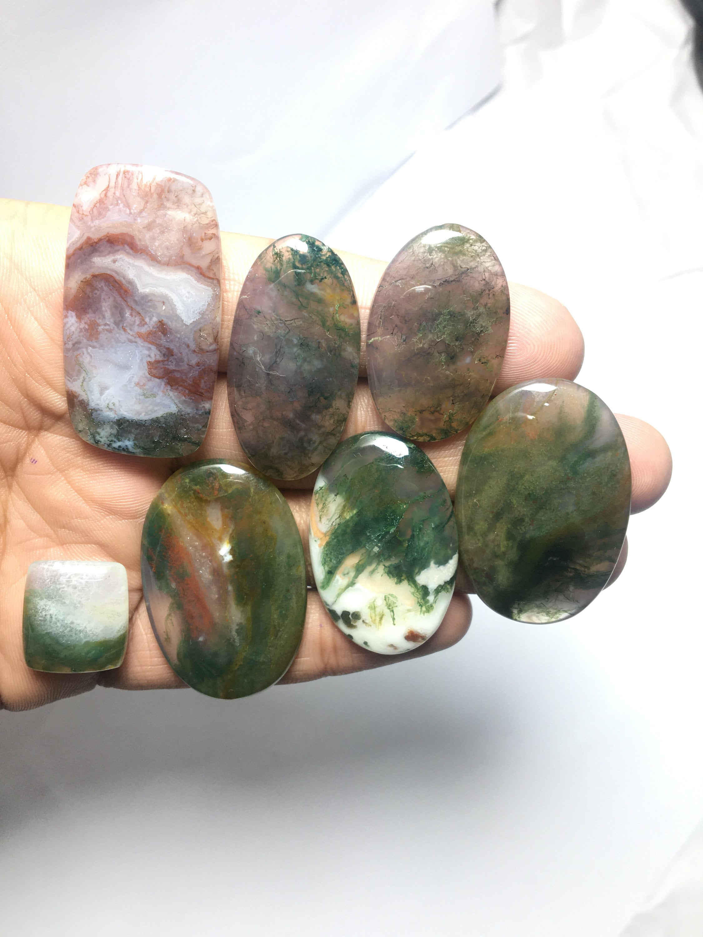 Craft Supplies & Tools Rabiyajewels Amazing Moss Agate Natural Moss ...