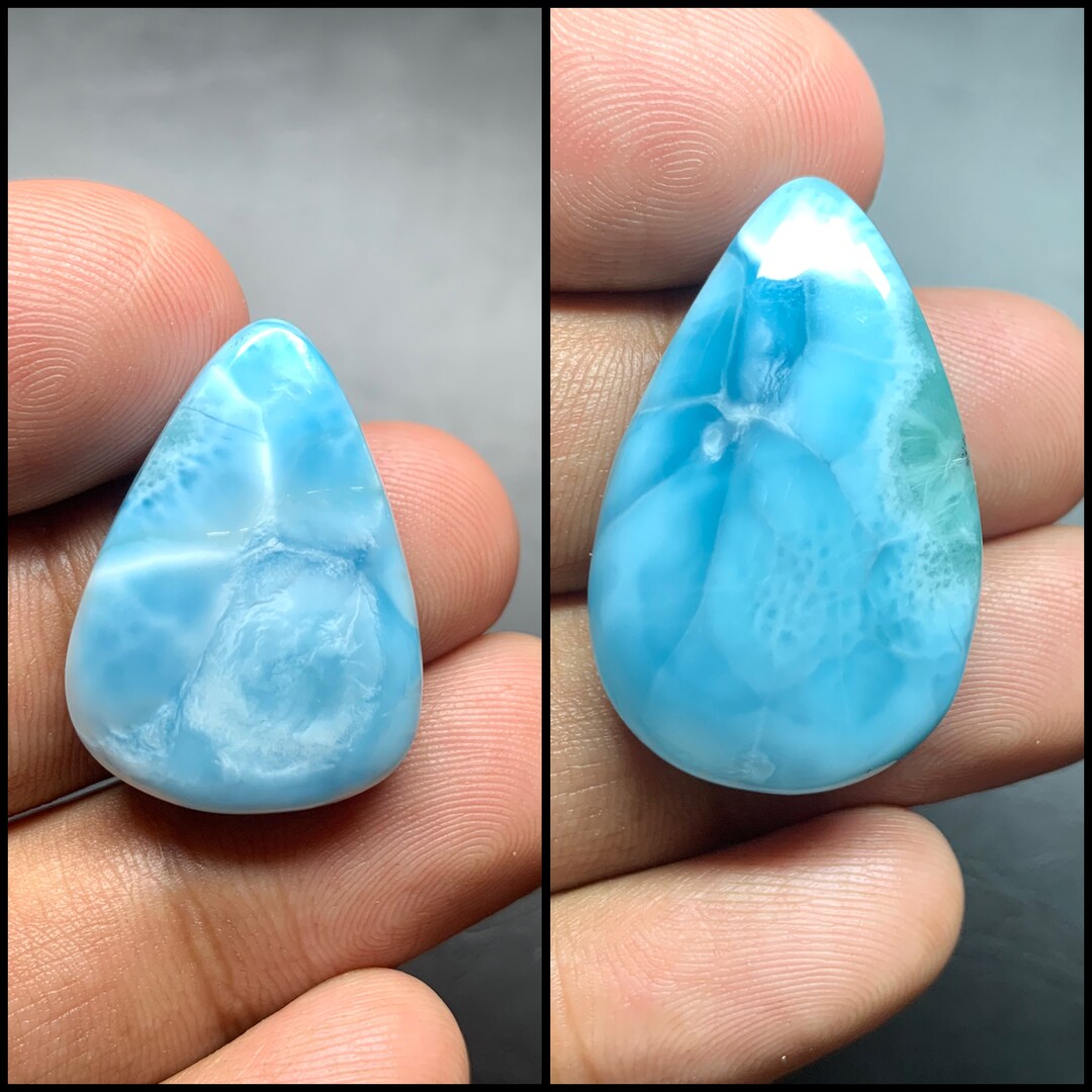 Natural Larimar Gemstone Pectolite Stone Larimar Sky Larimar - Etsy