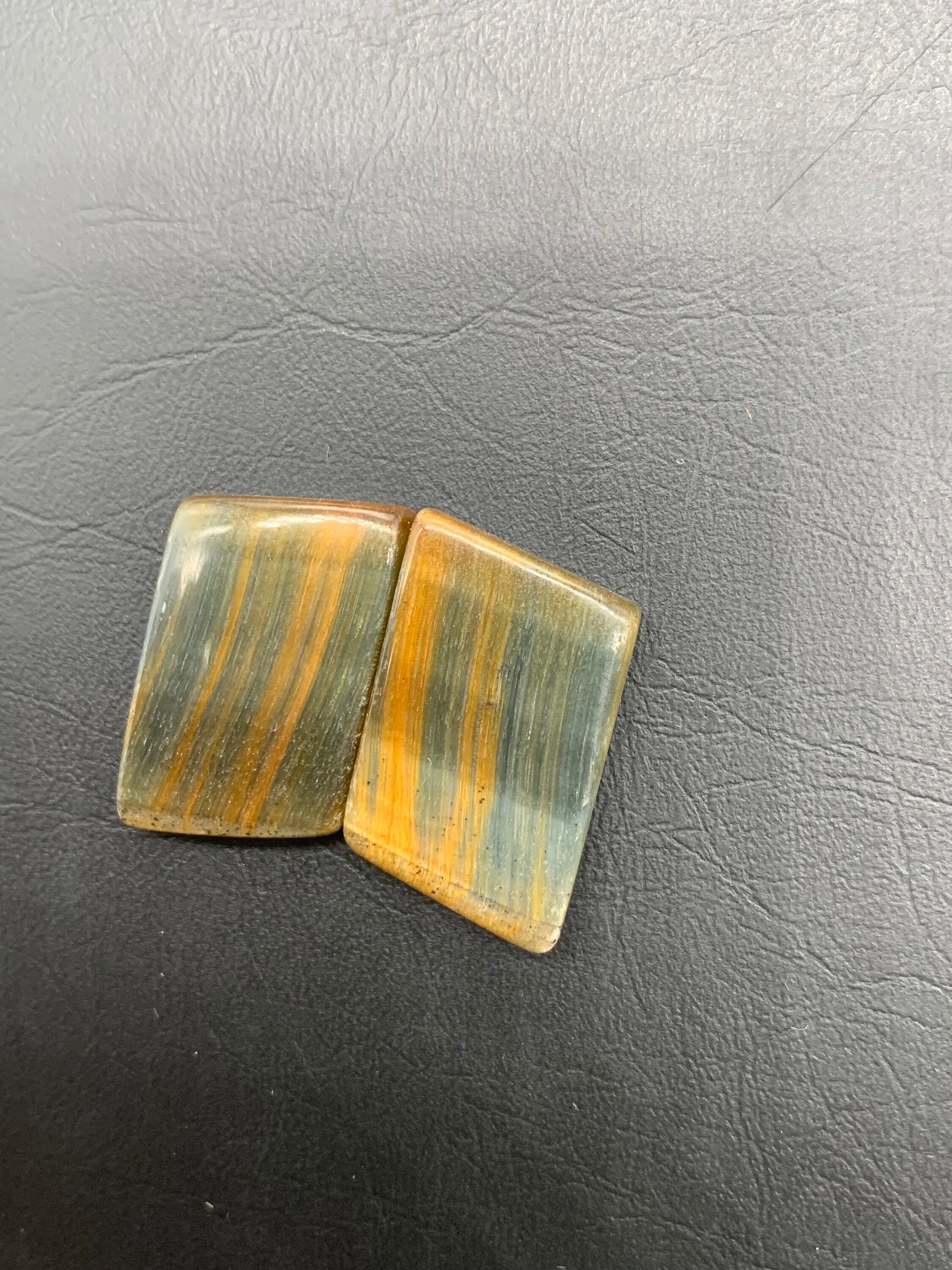 Blue Tiger Eye Pair Gemstone Cabochon Natural Blue Tiger Eye - Etsy