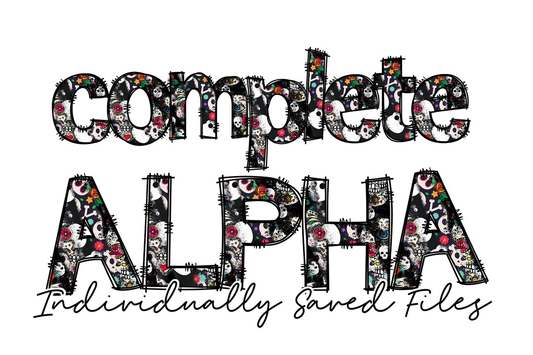Doodle Letters PNG, Alphabet Letters, Doodle Alpha Png, Sublimation ...