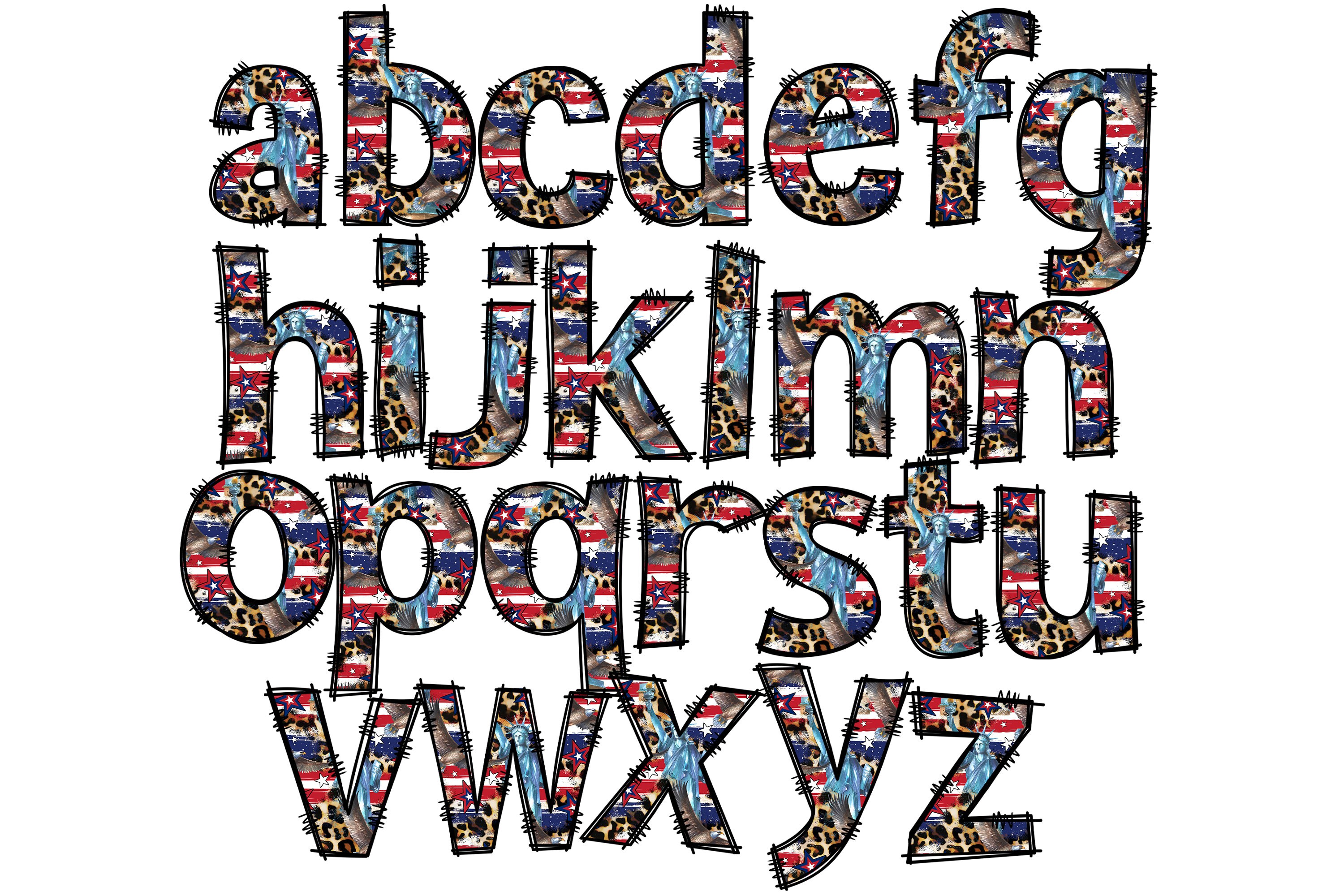 Doodle Letters PNG, Alphabet Letters, Doodle Alpha Png, Sublimation ...
