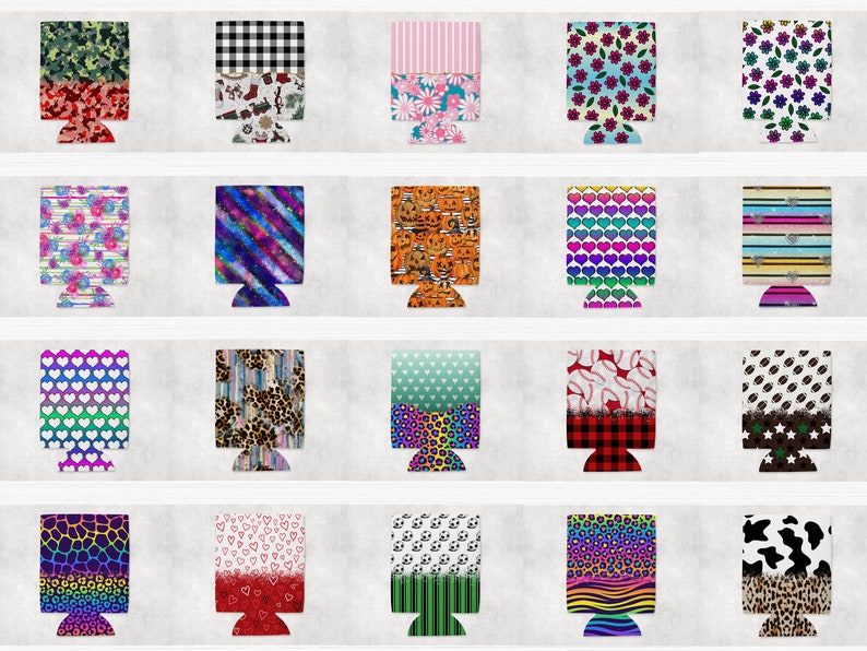 100 Can Cooler Sublimation Design Bundle, Can Cooler Bundle, Can Cooler ...