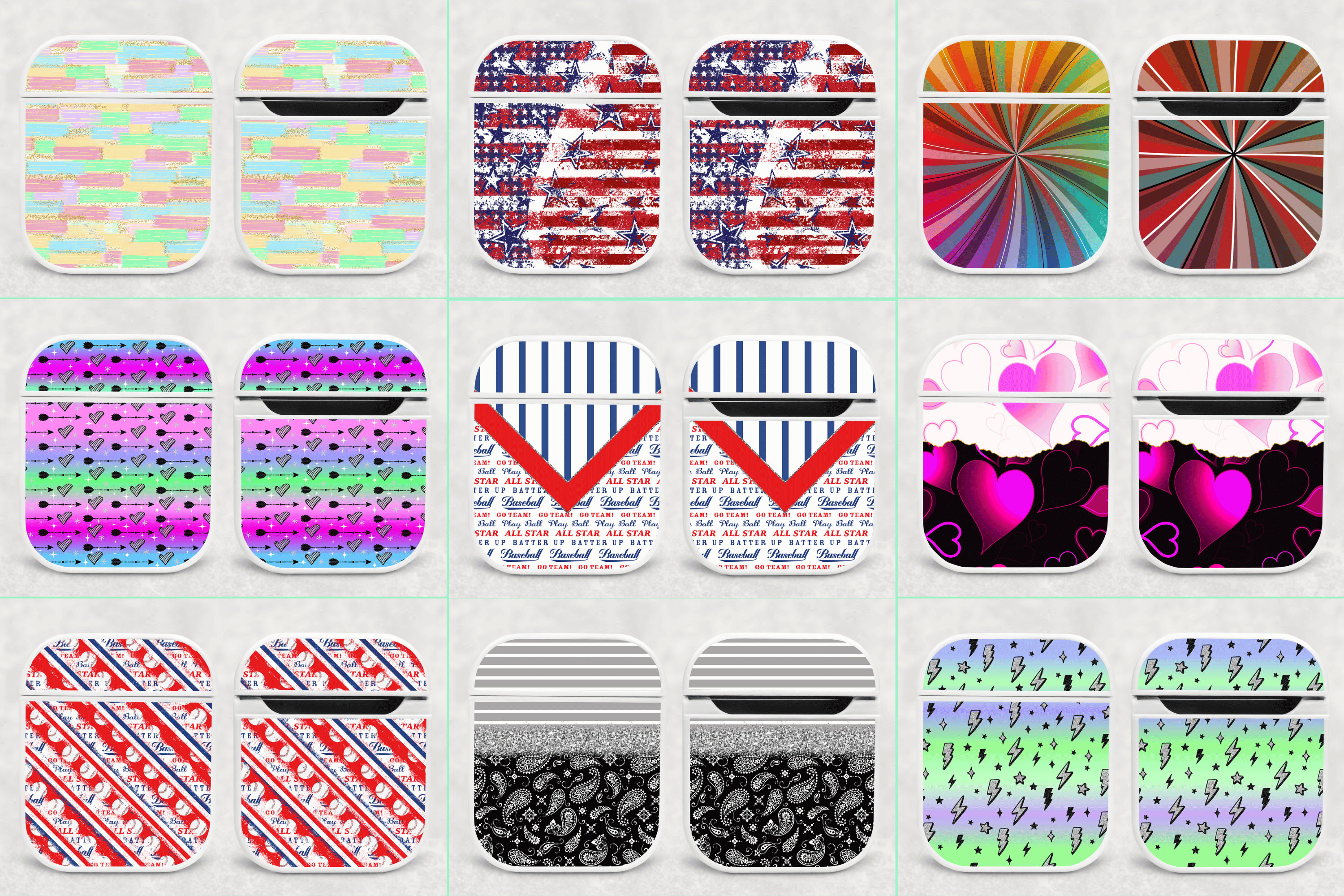 100 EARBUD Case Sublimation Design Bundle, Earbud Case Template ...