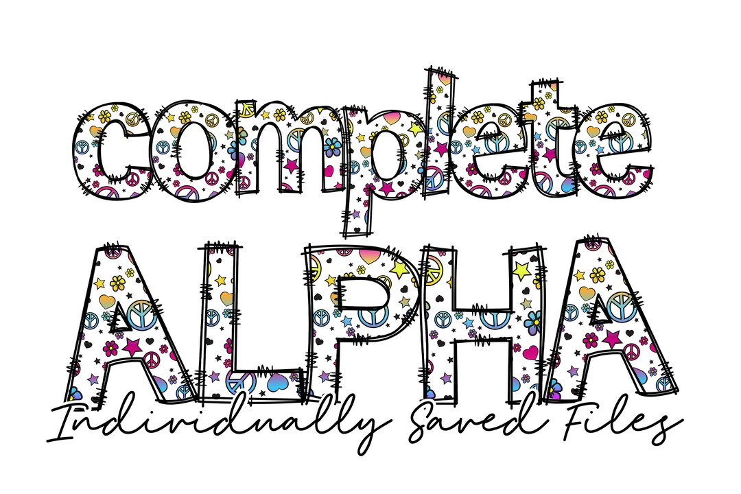 Doodle Letters PNG, Alphabet Letters, Doodle Alpha Png, Sublimation ...
