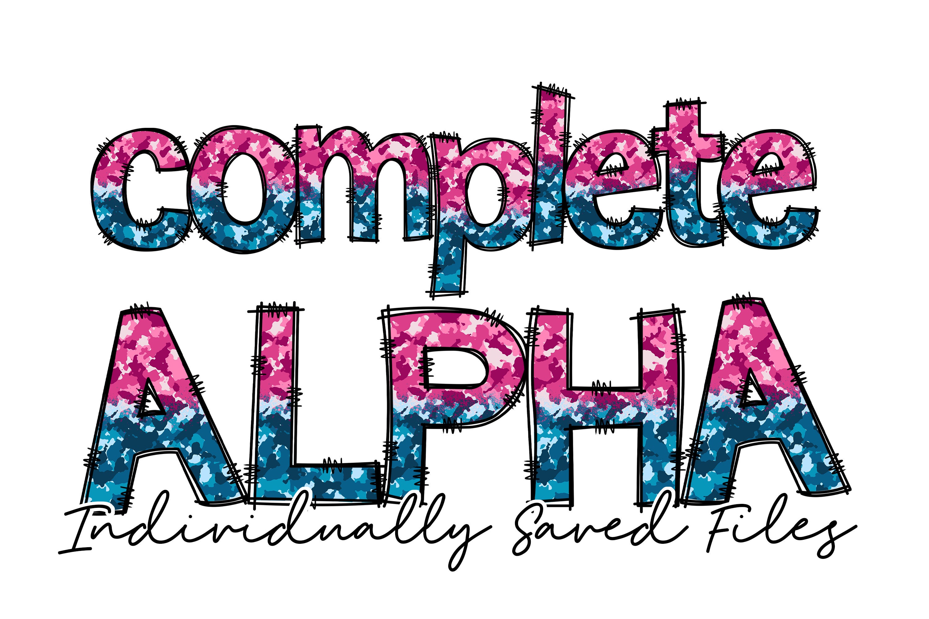Doodle Letters PNG, Alphabet Letters, Doodle Alpha Png, Sublimation ...