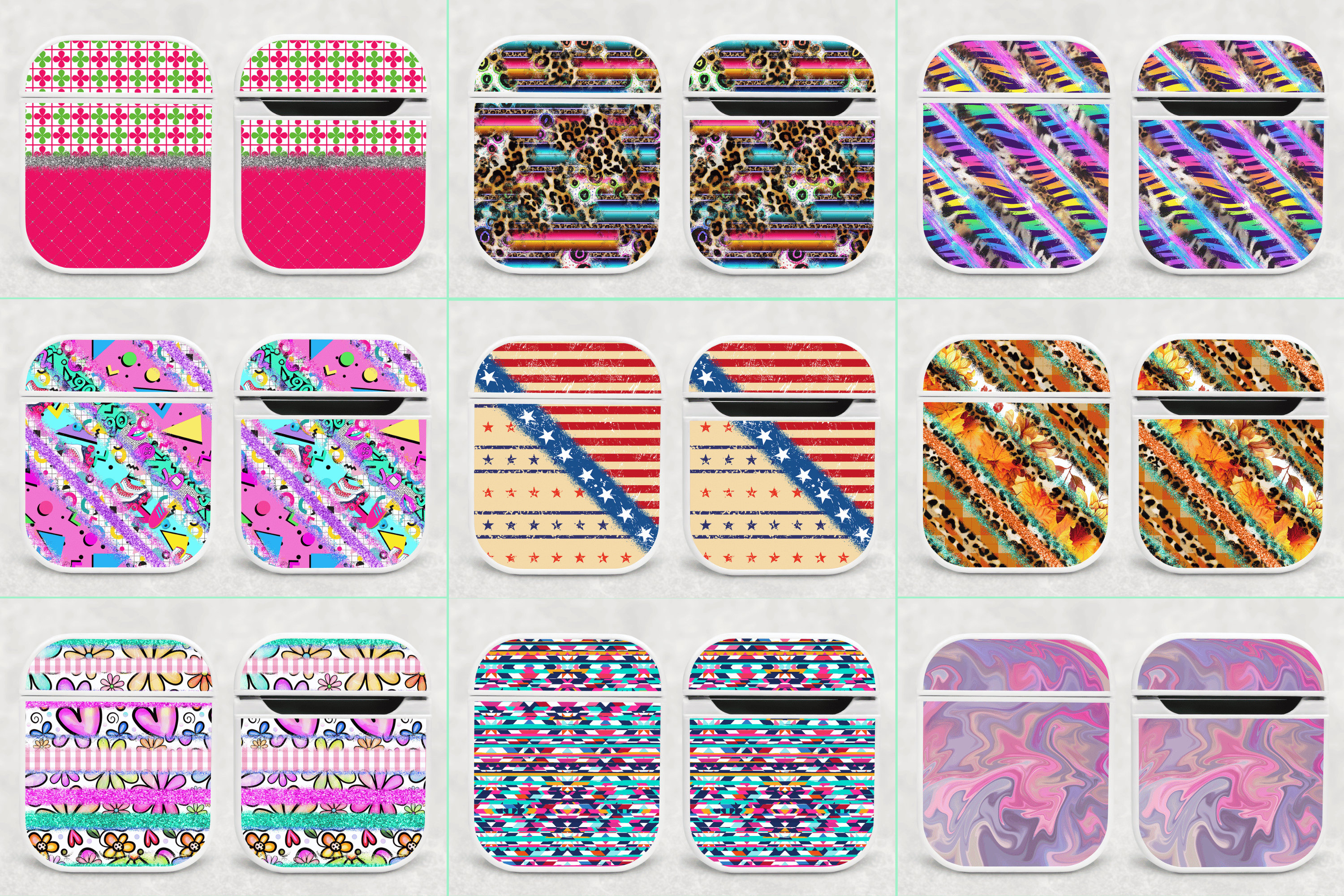 100 EARBUD Case Sublimation Design Bundle, Earbud Case Template ...