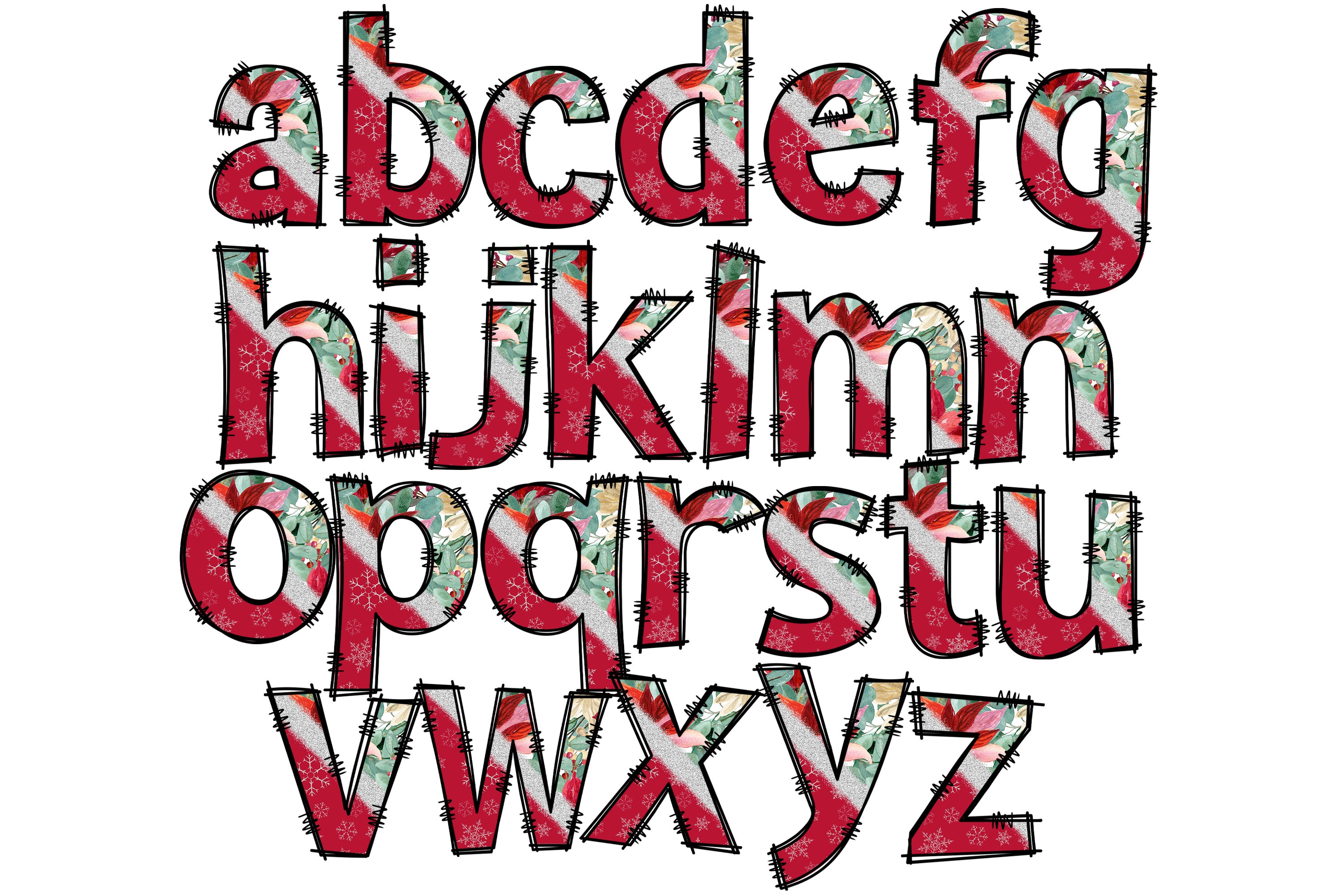 Doodle Letters PNG, Alphabet Letters, Doodle Alpha Png, Sublimation ...