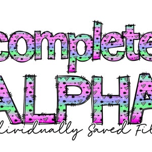 Doodle Letters PNG, Alphabet Letters, Doodle Alpha Png, Sublimation ...