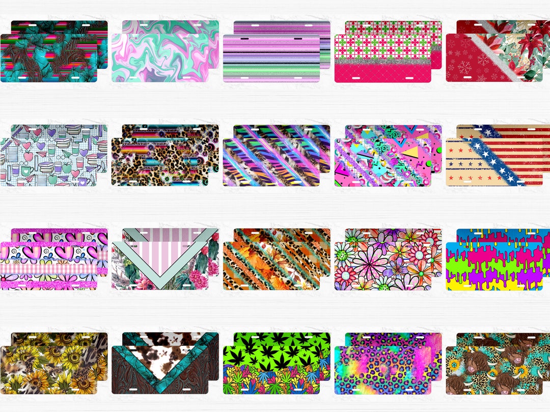 100 License Plate Sublimation Design Bundle, License Plate Bundle ...