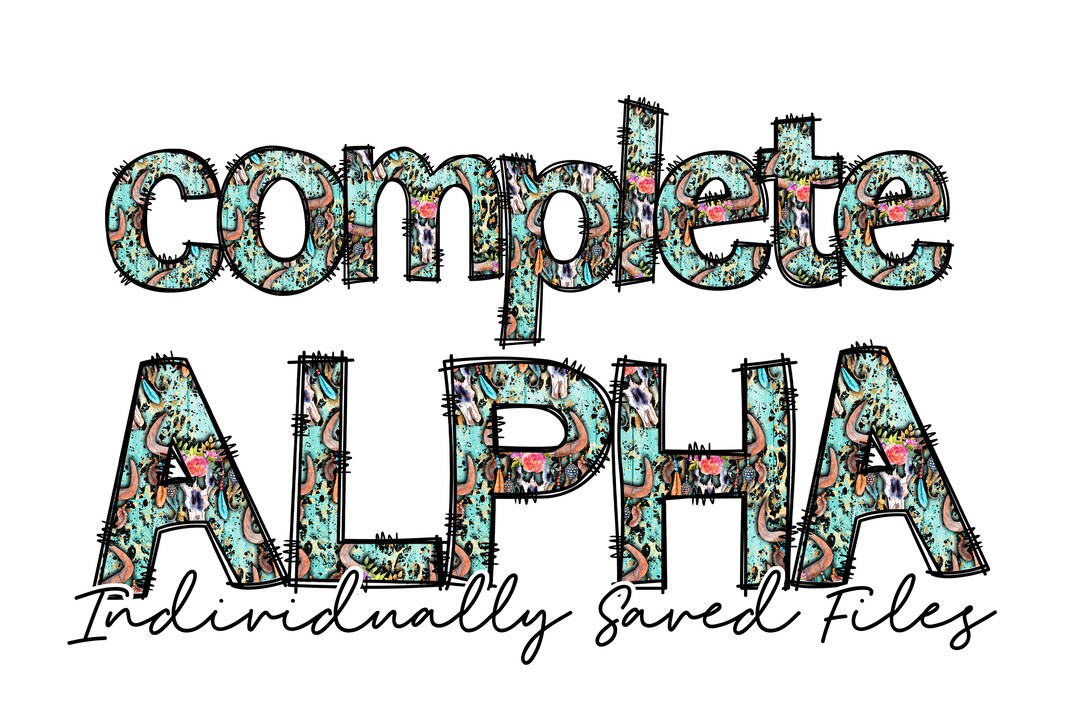 Doodle Letters PNG, Alphabet Letters, Doodle Alpha Png, Sublimation ...