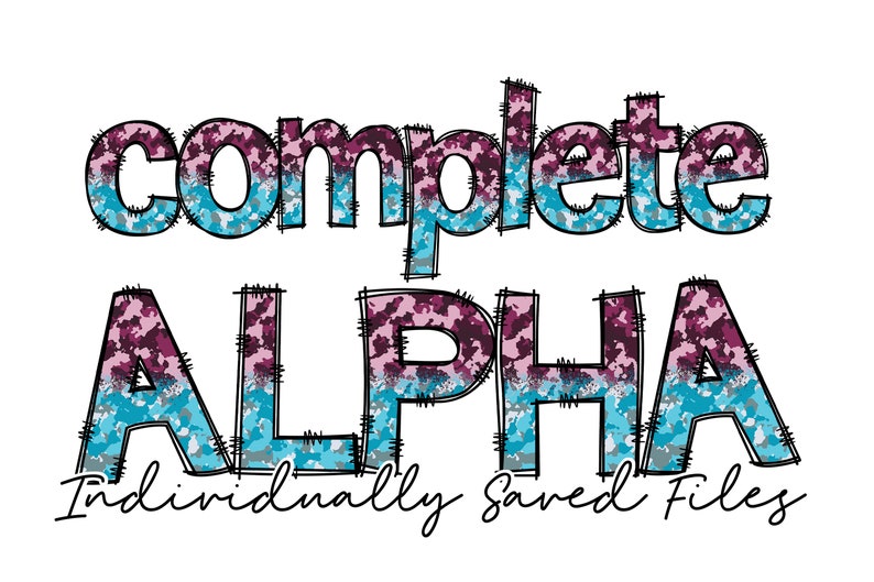 Doodle Letters PNG, Alphabet Letters, Doodle Alpha Png, Sublimation ...