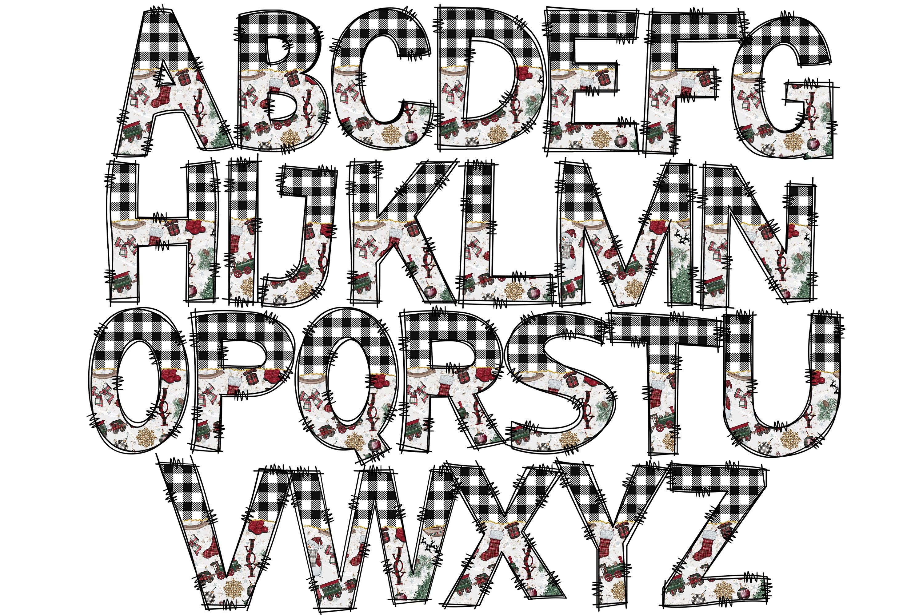 Doodle Letters PNG, Alphabet Letters, Doodle Alpha Png, Sublimation ...