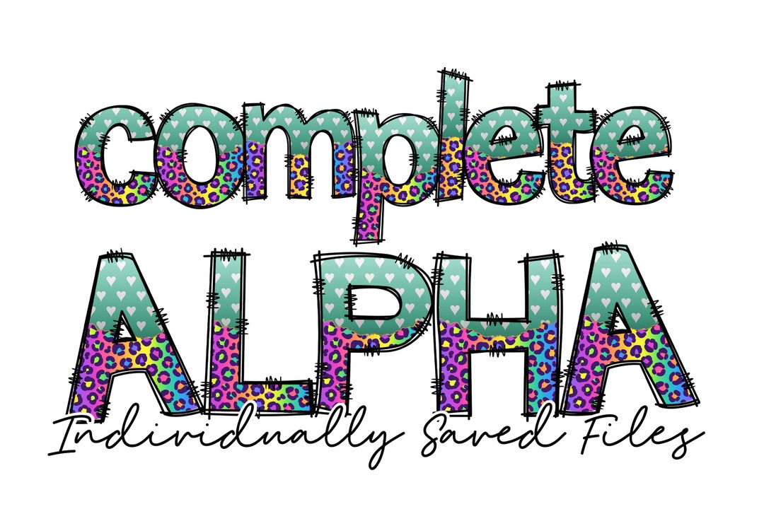 Doodle Letters PNG, Alphabet Letters, Doodle Alpha Png, Sublimation ...