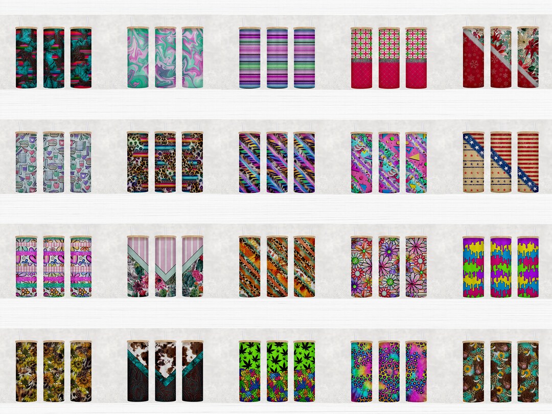 100 25oz Libbey Glass Sublimation Design Bundle, 25oz Libbey Glass ...