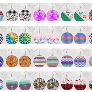 100 Round Earring Sublimation Design Bundle, Earring Bundle, Round Sublimation Earring Designs ...