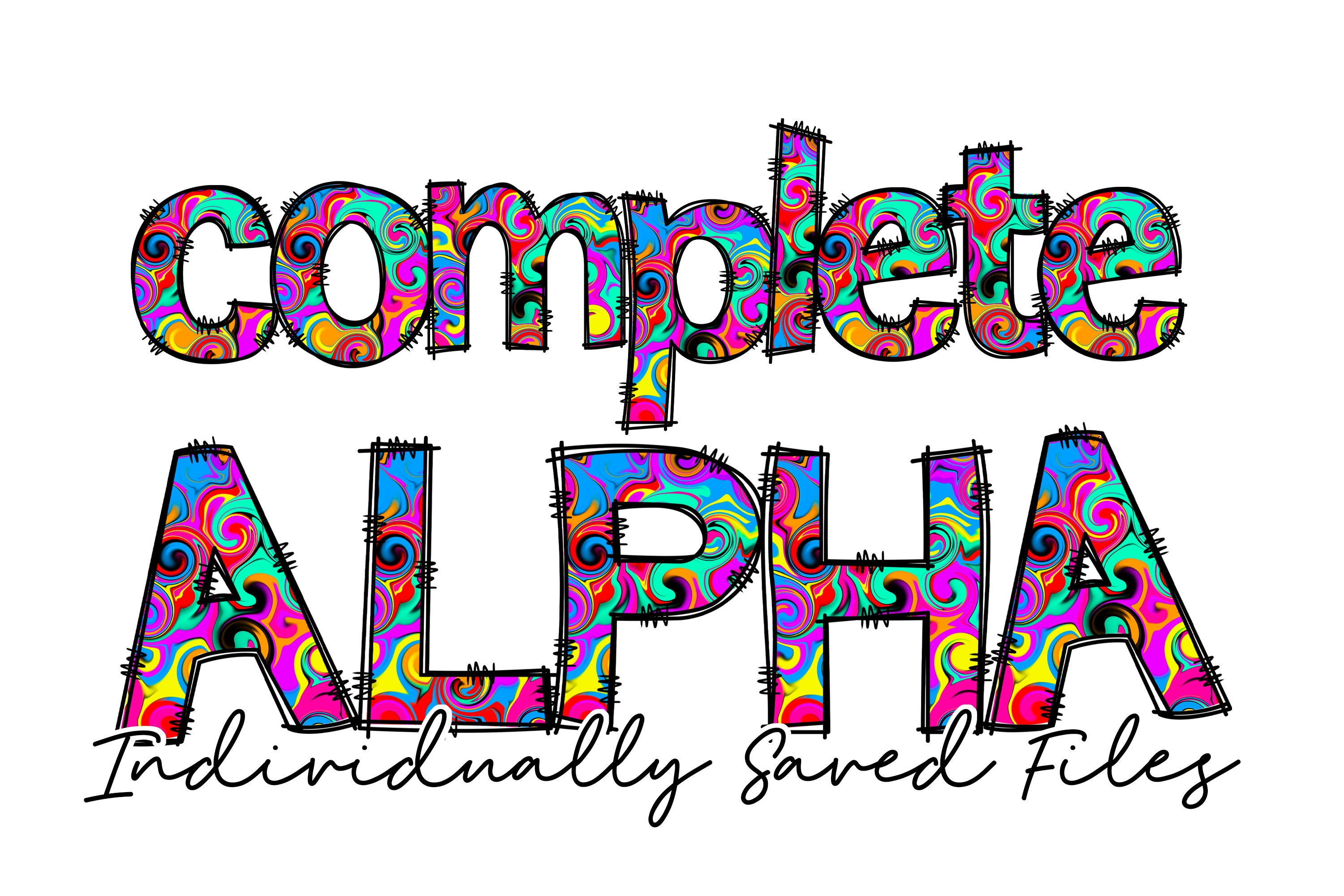 Doodle Letters PNG, Alphabet Letters, Doodle Alpha Png, Sublimation ...