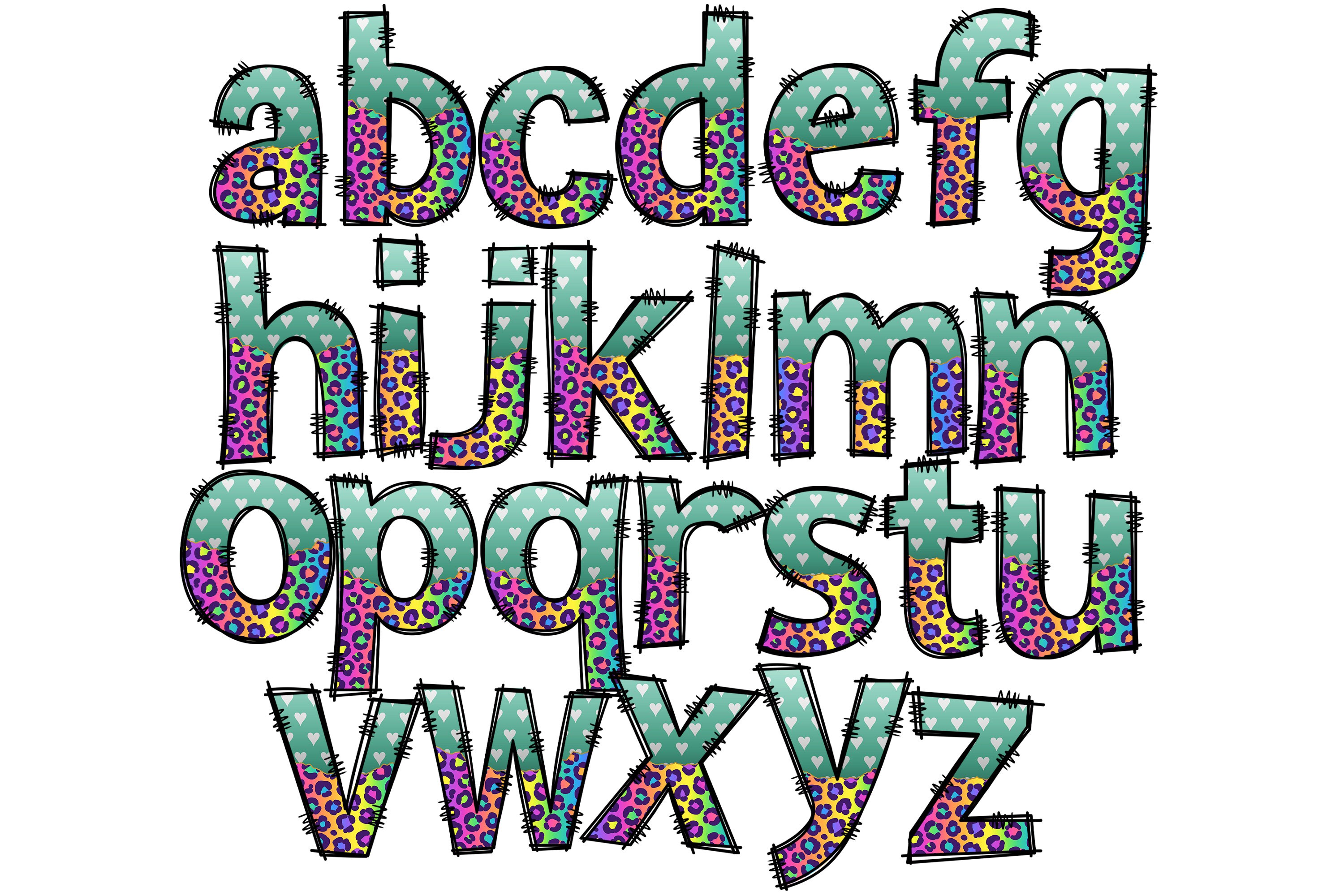 Doodle Letters PNG, Alphabet Letters, Doodle Alpha Png, Sublimation ...