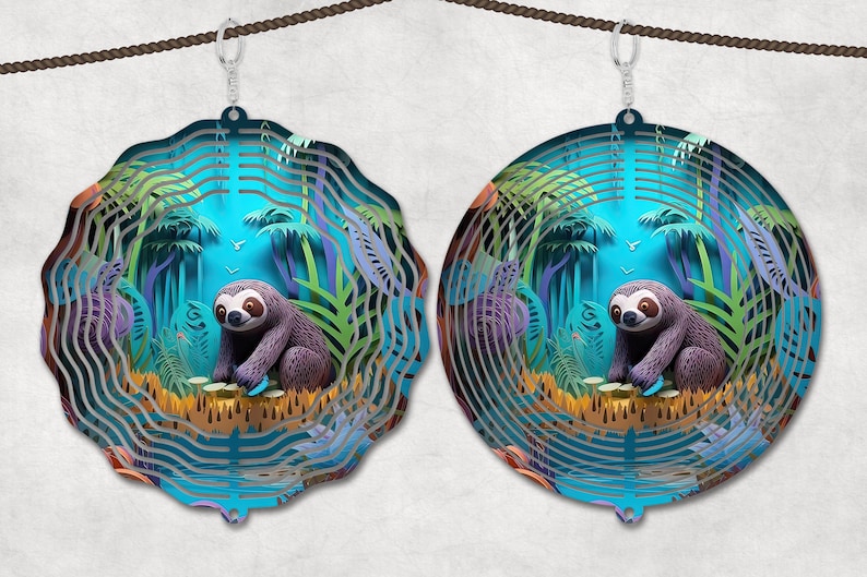 3D PAPER Wind Spinner Sublimation Design Template, Sun Catcher, 3D ...