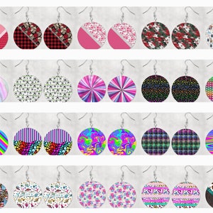 100 Round Earring Sublimation Design Bundle, Earring Bundle, Round ...