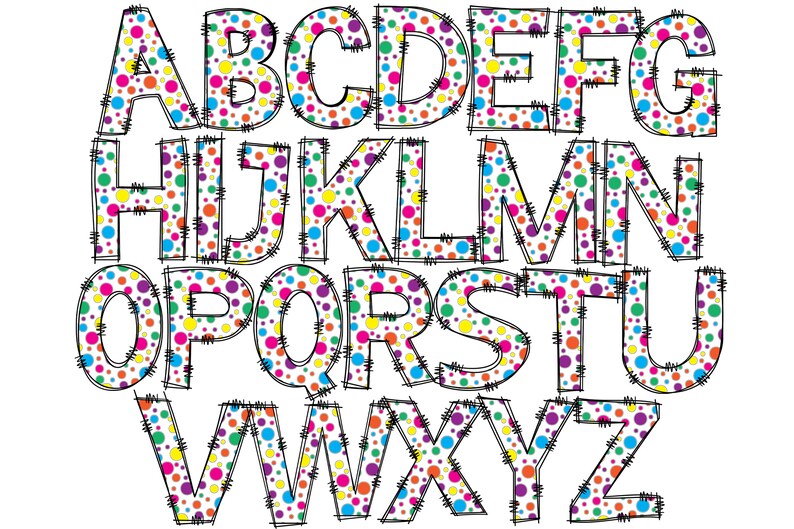 Doodle Letters PNG Alphabet Letters Doodle Alpha Png - Etsy