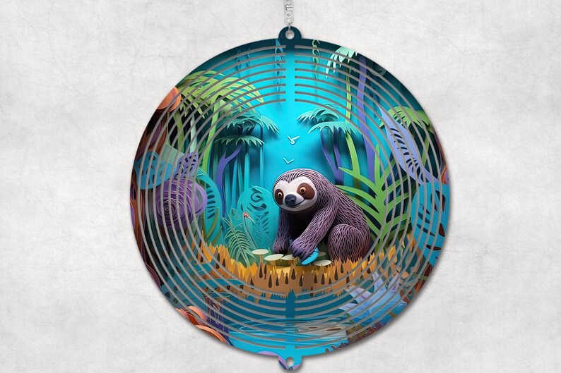 3D PAPER Wind Spinner Sublimation Design Template, Sun Catcher, 3D ...