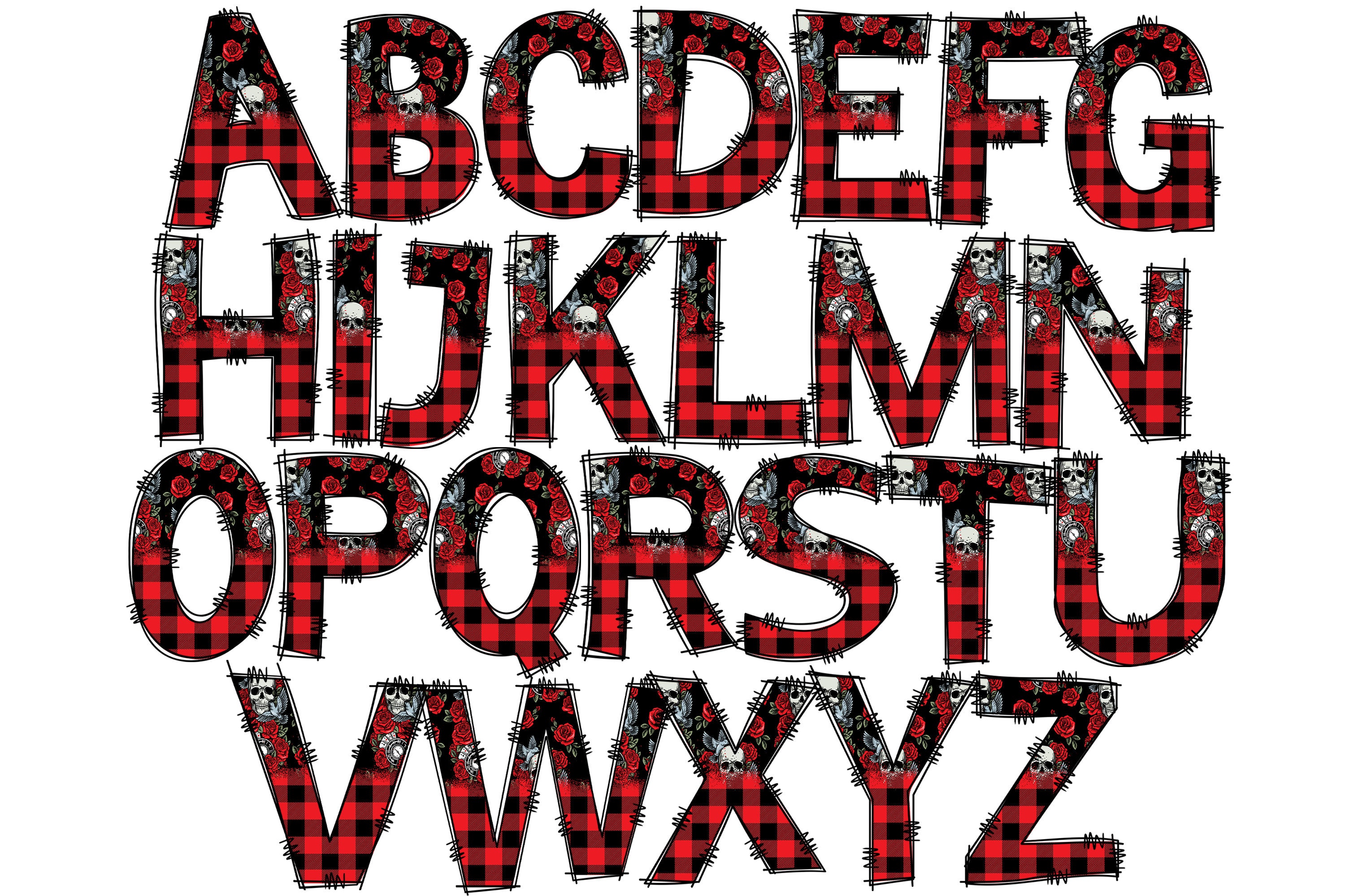 Doodle Letters PNG, Alphabet Letters, Doodle Alpha Png, Sublimation ...
