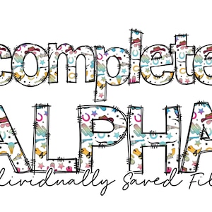 Doodle Letters PNG, Alphabet Letters, Doodle Alpha Png, Sublimation ...