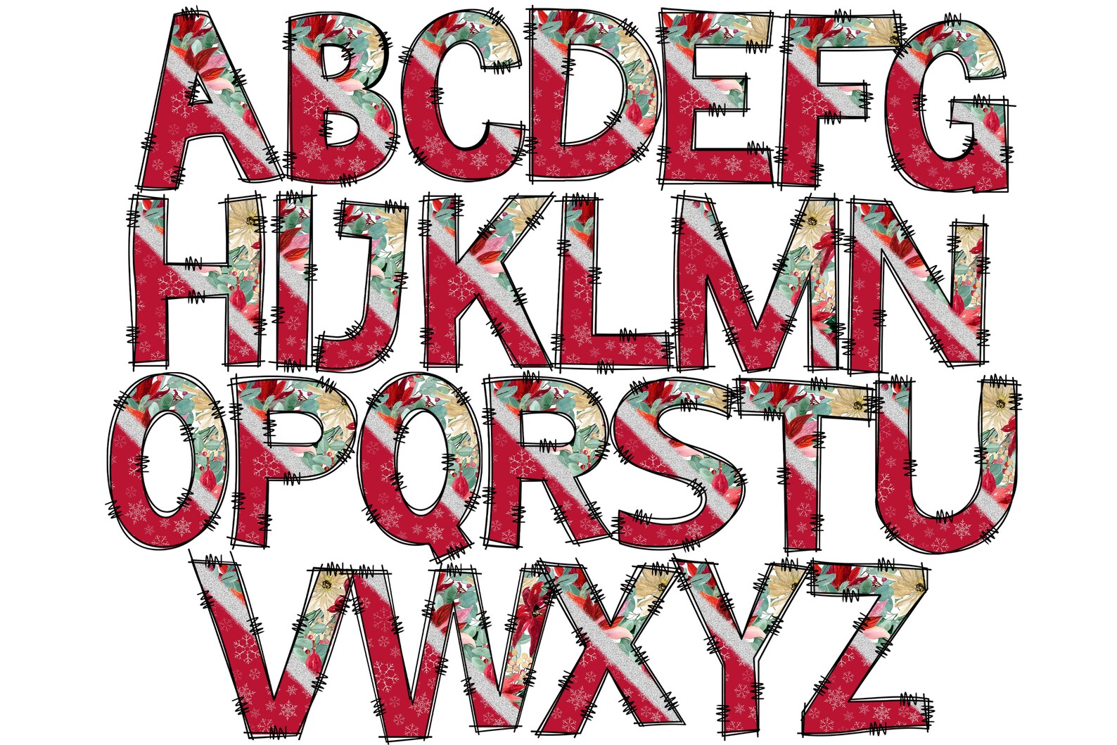 Doodle Letters PNG, Alphabet Letters, Doodle Alpha Png, Sublimation ...