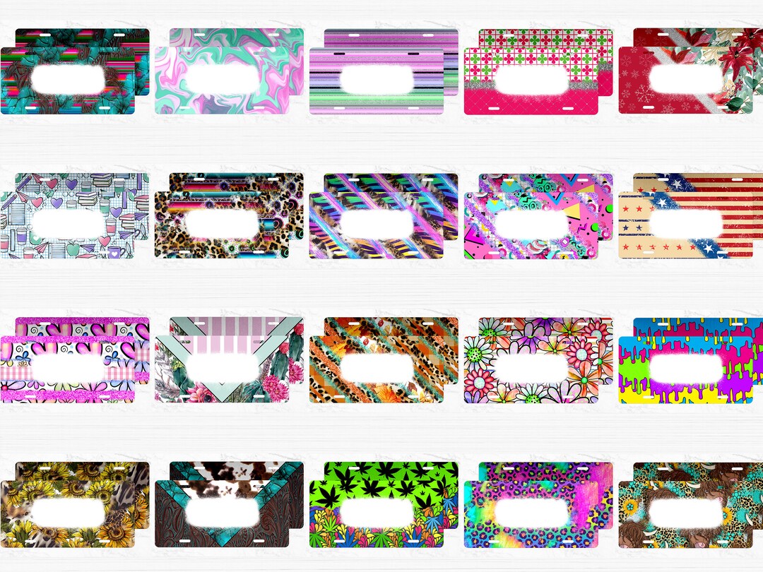 100 Bleach License Plate Sublimation Design Bundle, License Plate ...