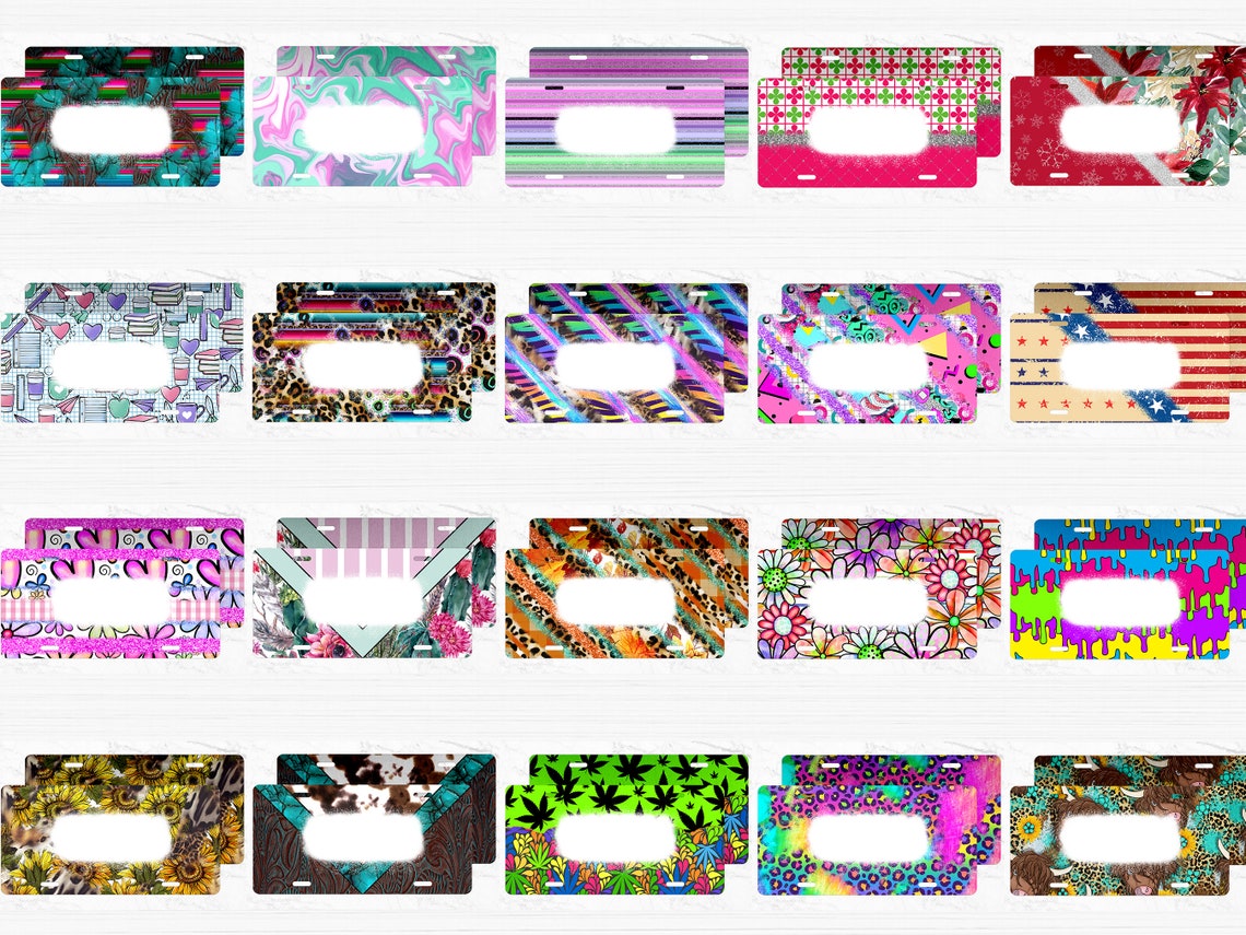100 Bleach License Plate Sublimation Design Bundle, License Plate ...