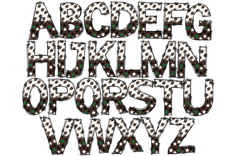 Doodle Letters PNG, Alphabet Letters, Doodle Alpha Png, Sublimation ...