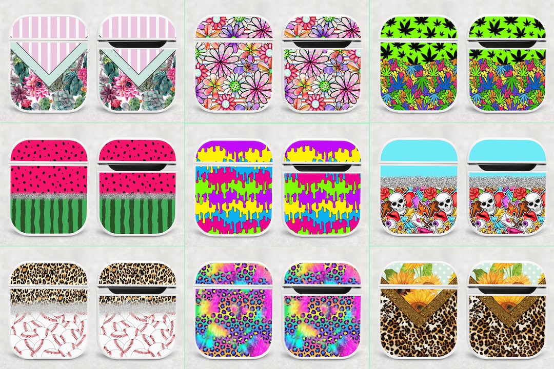 100 EARBUD Case Sublimation Design Bundle, Earbud Case Template ...