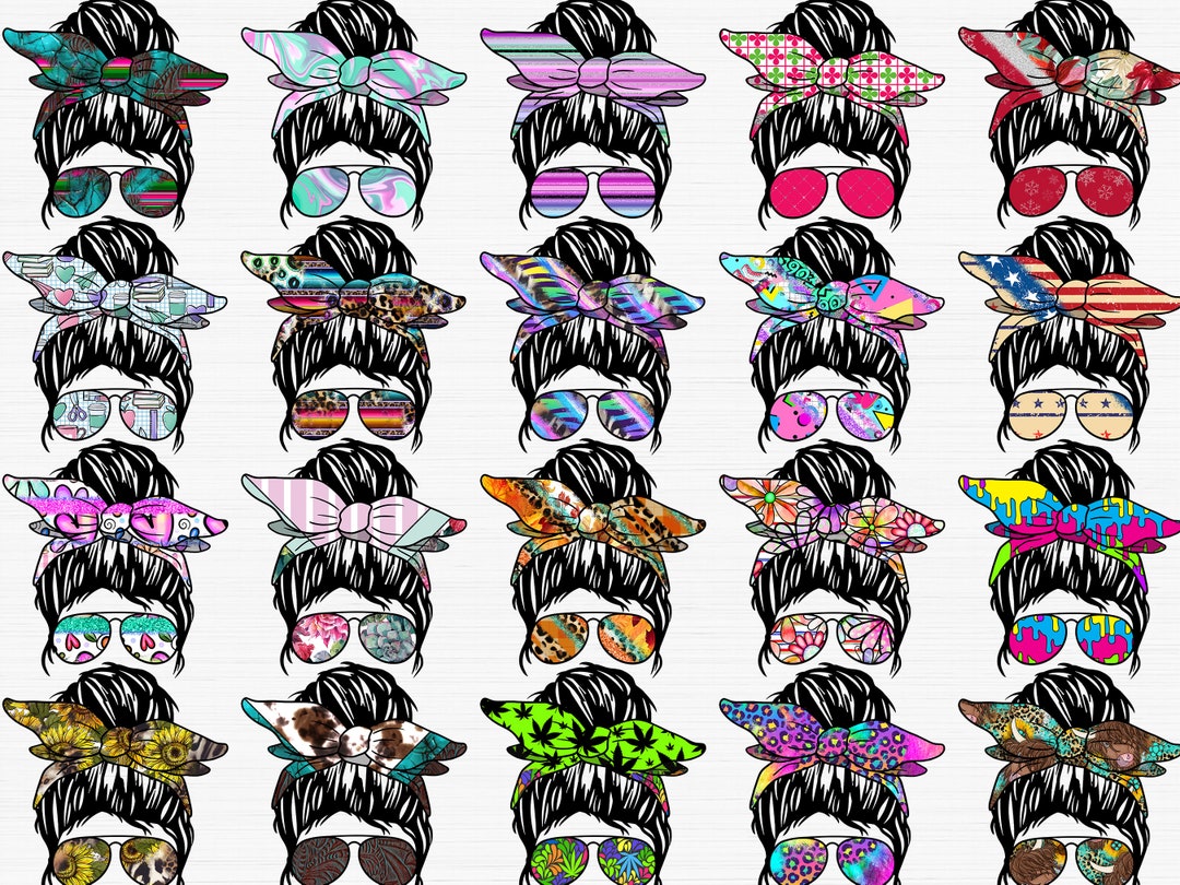 100 Messy Bun Sublimation Design Bundle, Messy Bun Bundle, Messy Bun ...