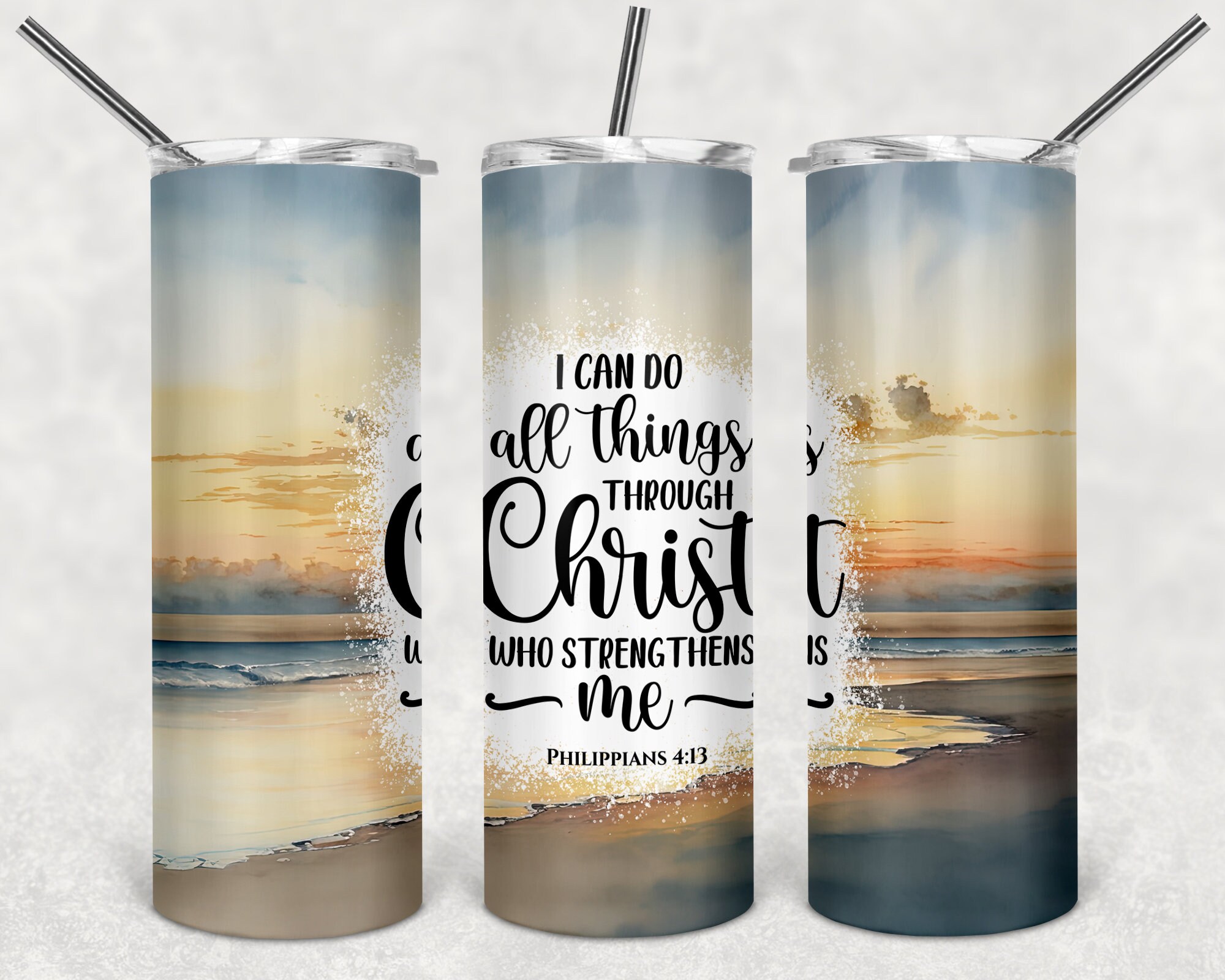 Christian Bible Verse Sublimation Tumbler Wrap, 20oz Tumbler Wrap ...